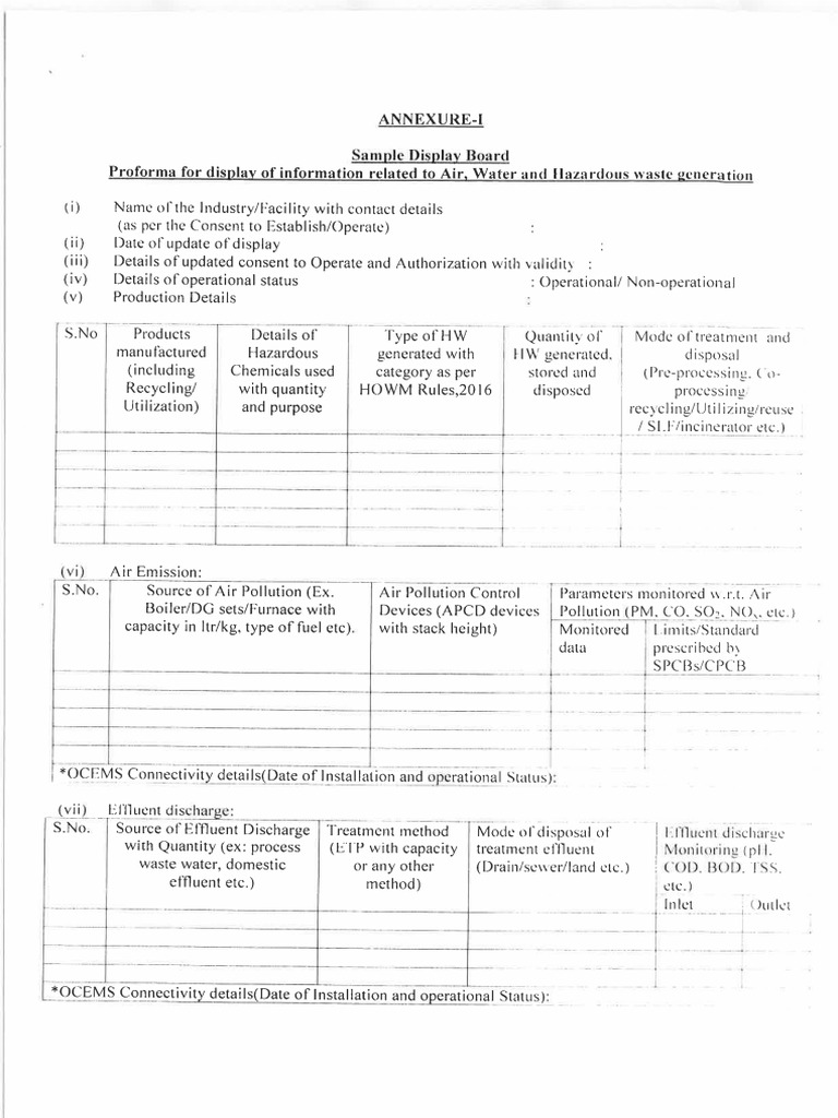 MPCB Display Board Sample Format | PDF