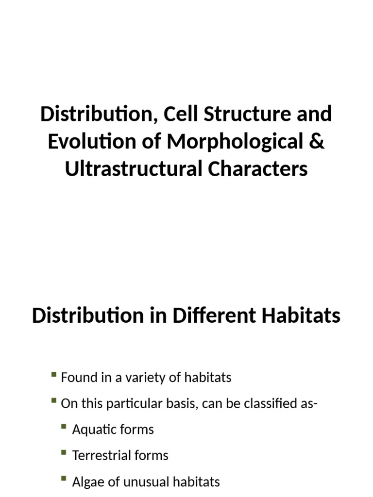 2 Algae - Distribution, Structure & Reproduction | PDF