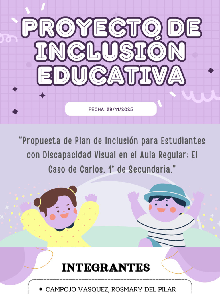 Inclusión Educativa para Estudiantes con Discapacidad Visual | PDF ...