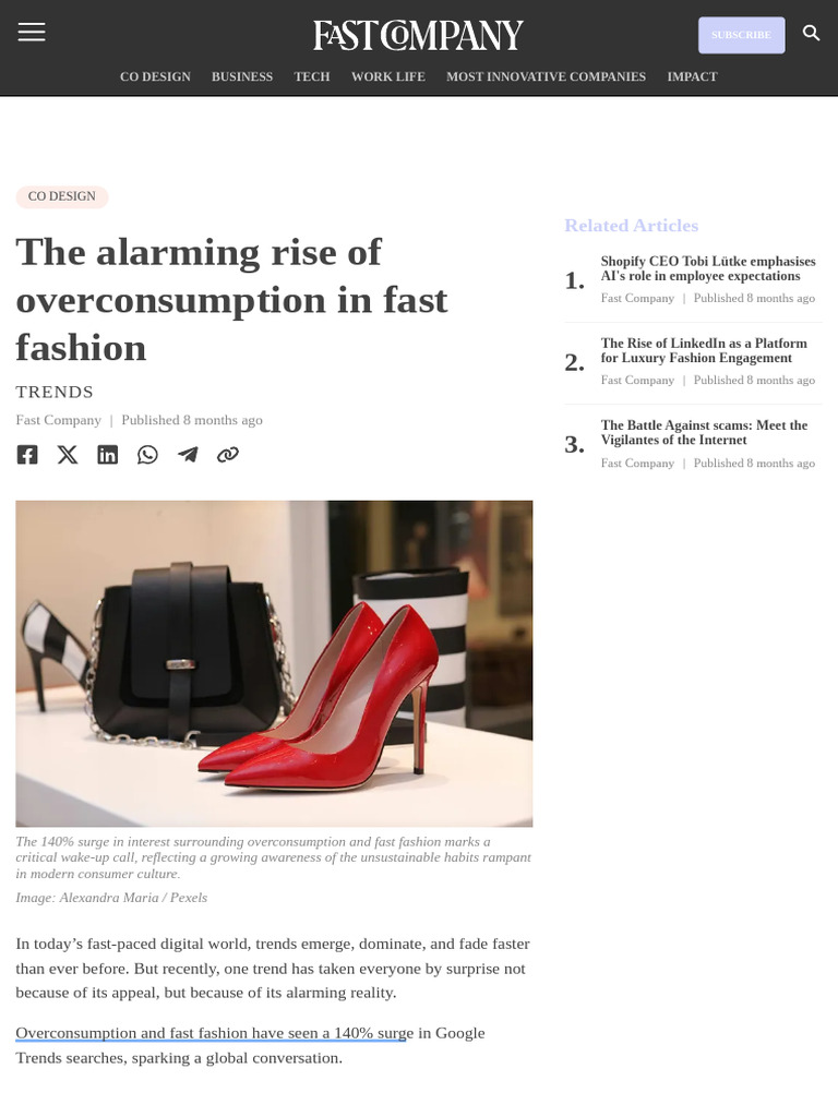 Overconsumption in Fast Fashion Trends | PDF | Consumerism | Sustainability