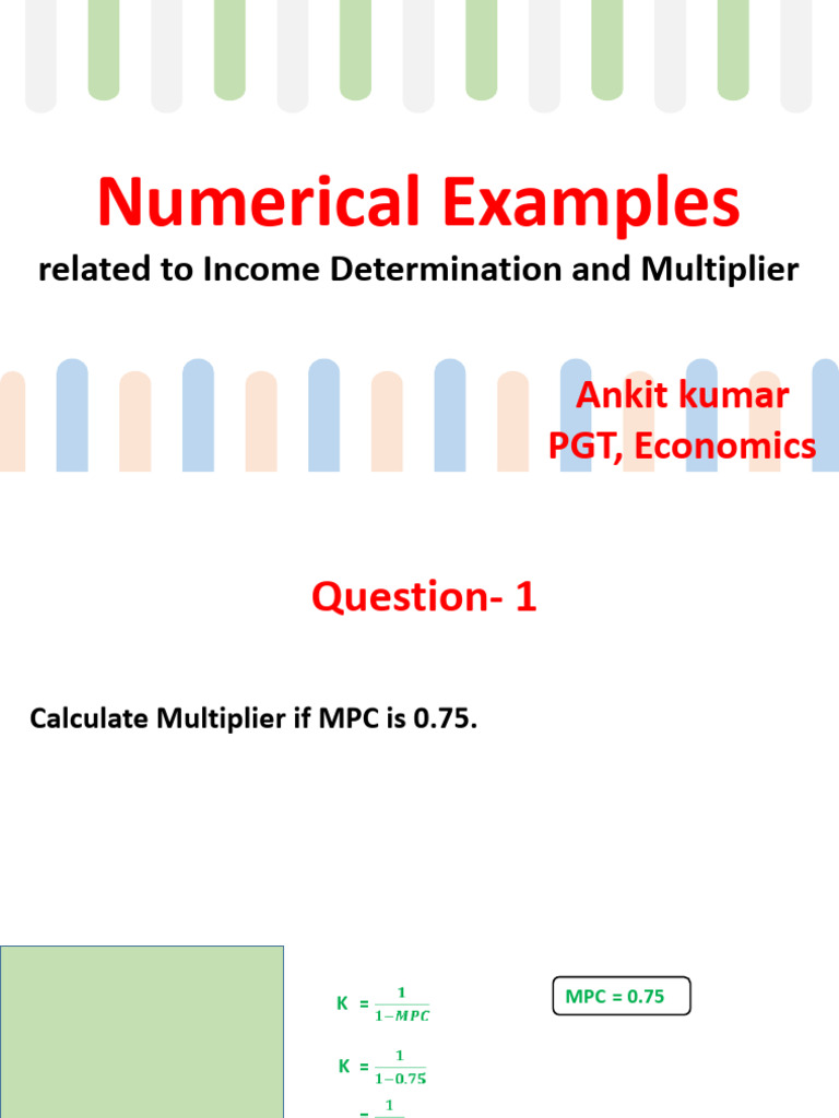 Income Determination & Multiplier Calculations | PDF | Fiscal ...
