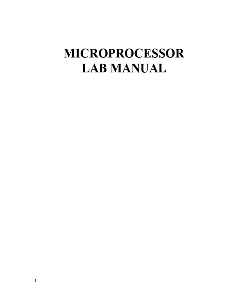 Microprocessor Lab Manual | PDF | Pointer (Computer Programming ...