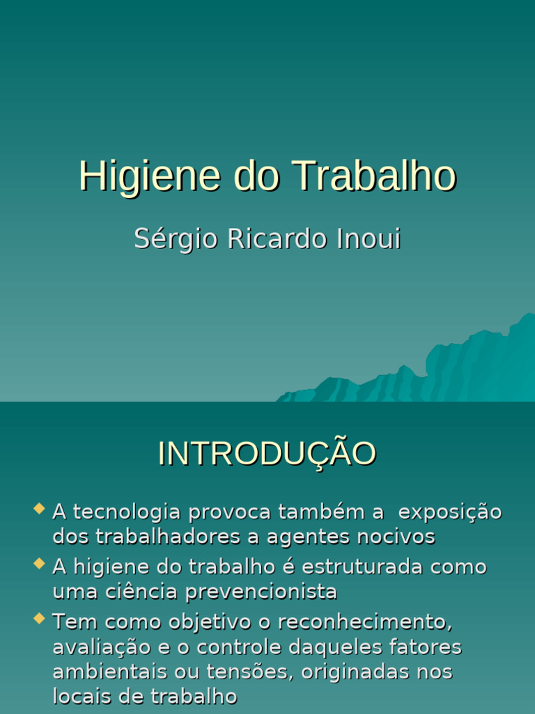 Higiene Do Trabalho Pdf Calor Transferência De Calor