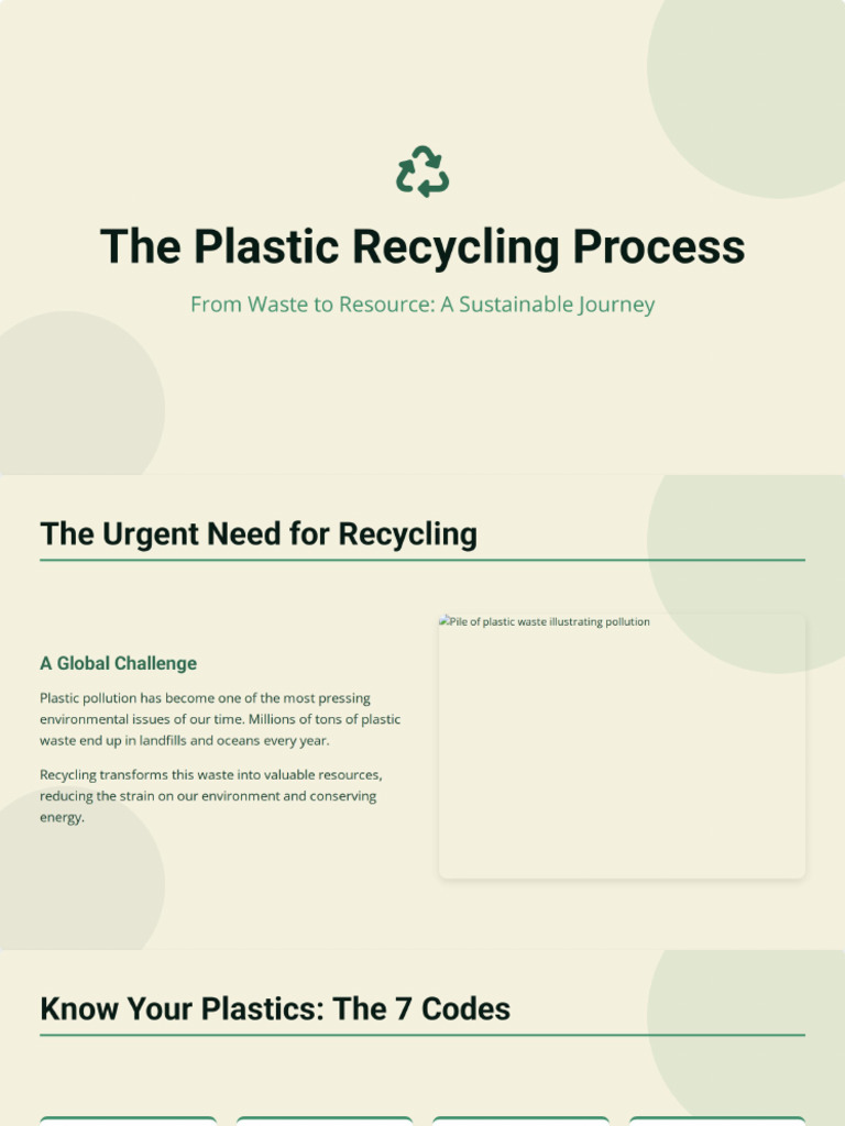 Plastic Recycling Process | PDF