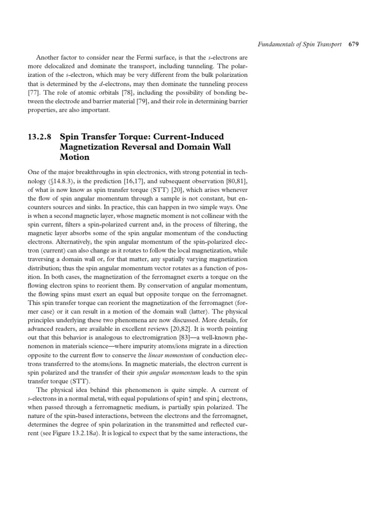 Spin Transport and Transfer Torque Basics | PDF | Spin (Physics ...