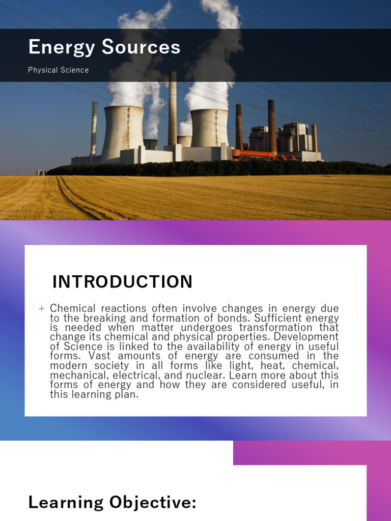 Lesson 7 Energy Sources | PDF | Energy Development | Fuels