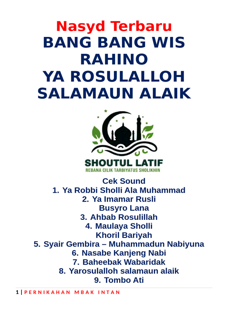 Nasyd Ibu Sutinah Intan Revisi | PDF