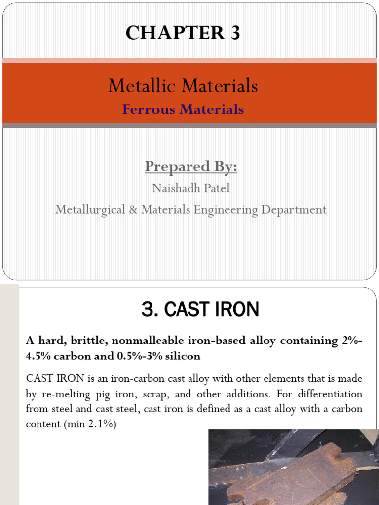 Chapter 3- Ferrous Materials_Cast Iron_lect 2 | PDF | Stainless Steel ...