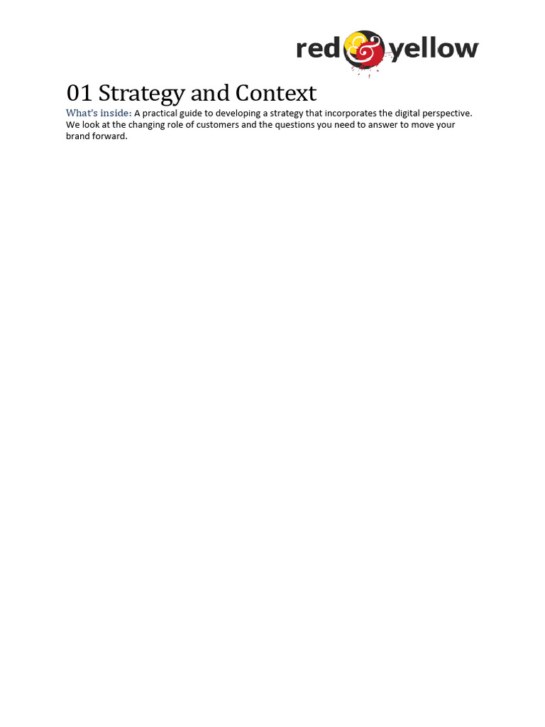 1.1 Strategy and Context | PDF | Marketing | Marketing Strategy