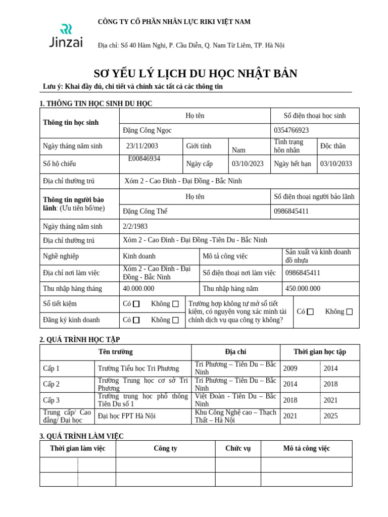 SYLL DU HỌC NHẬT BẢN (Update 4.12.2023) | PDF