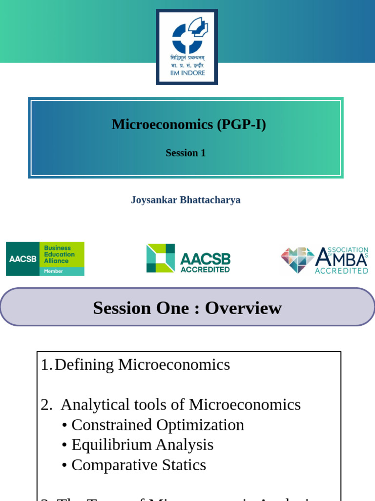 Introduction to Microeconomics Concepts | PDF | Microeconomics ...