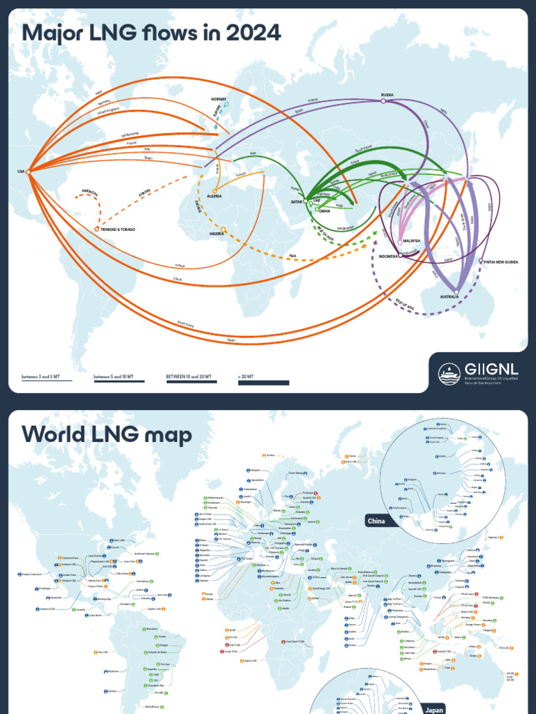 World LNG Maps - GIIGNL | PDF