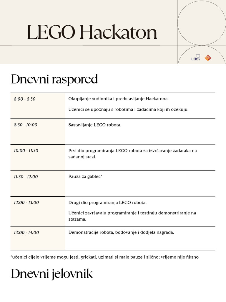 Raspored Hackaton | PDF