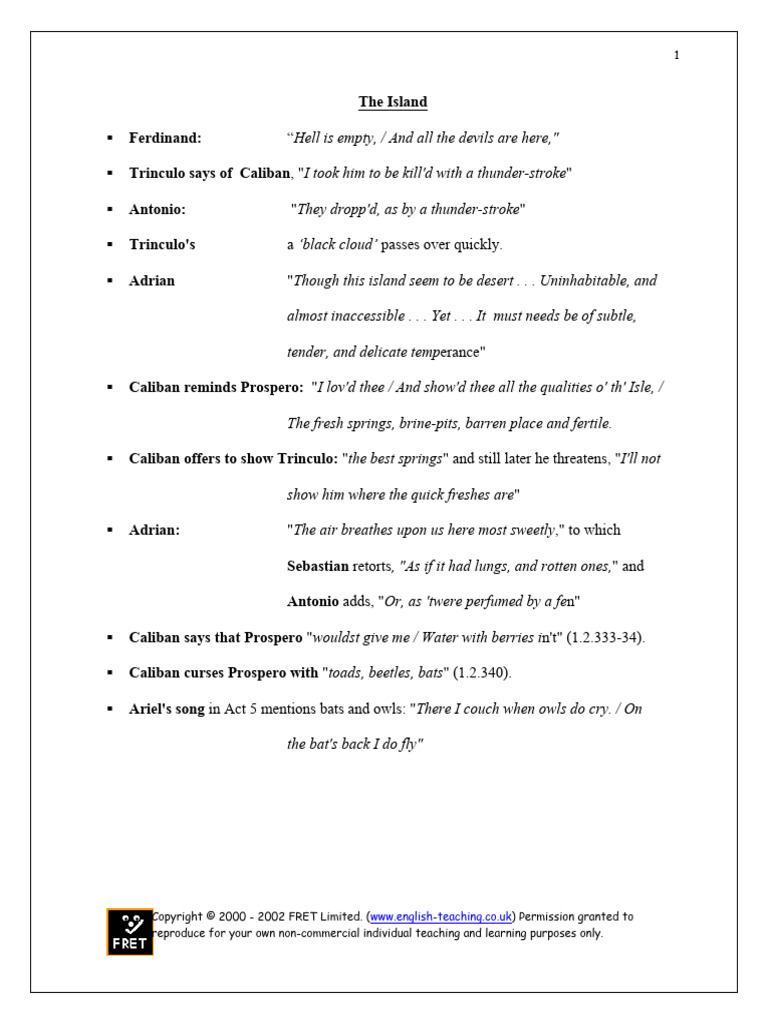 The Tempest Resources | PDF | The Tempest | Shakespearean Comedies