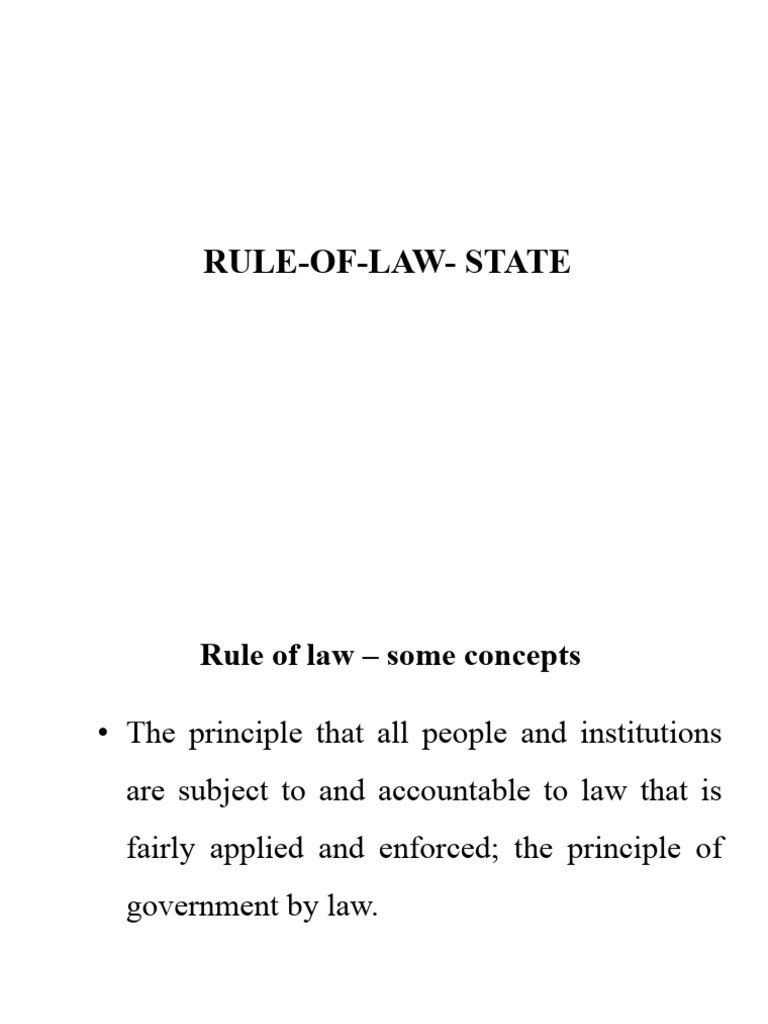 Understanding Rule-of-Law State Principles | PDF | Rule Of Law ...