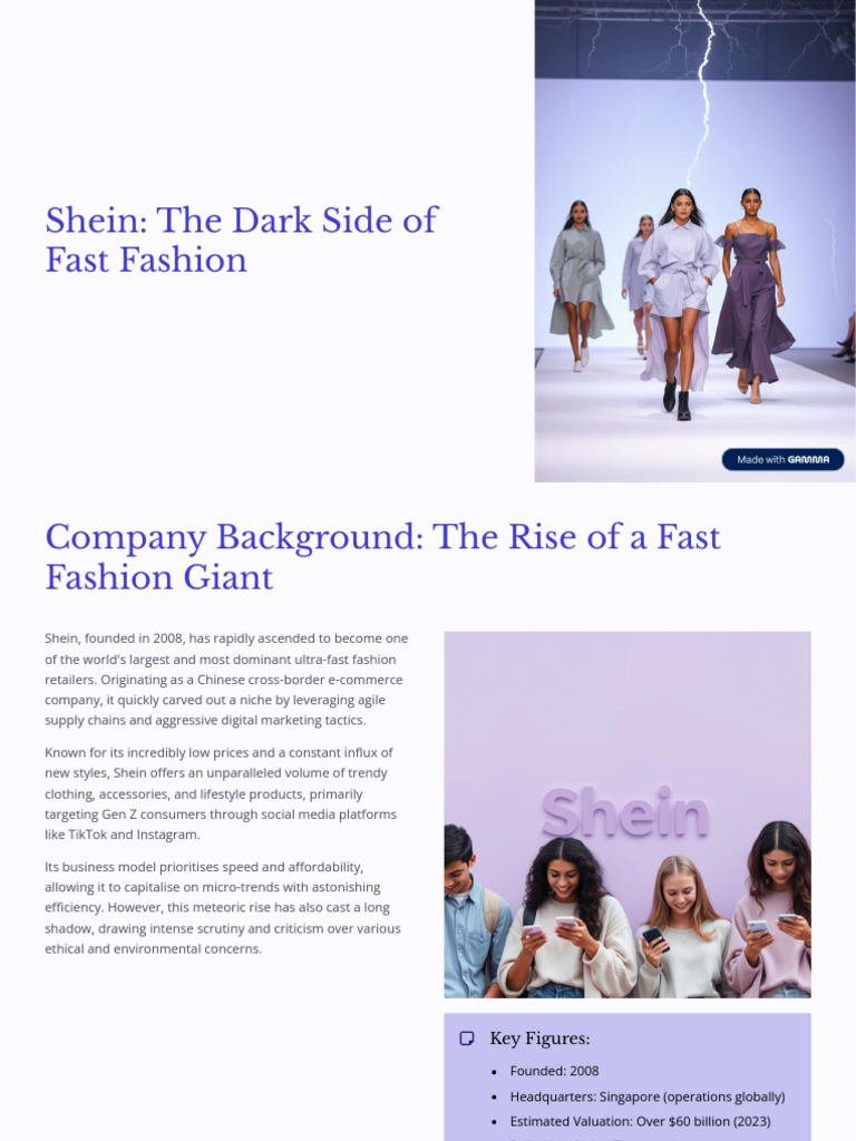 Shein The Dark Side of Fast Fashion | PDF | Sustainability | Recycling