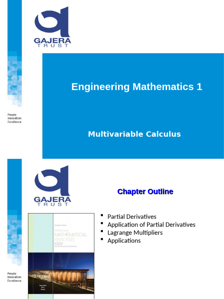 Multivariable Calculus: Partial Derivatives | PDF | Derivative ...