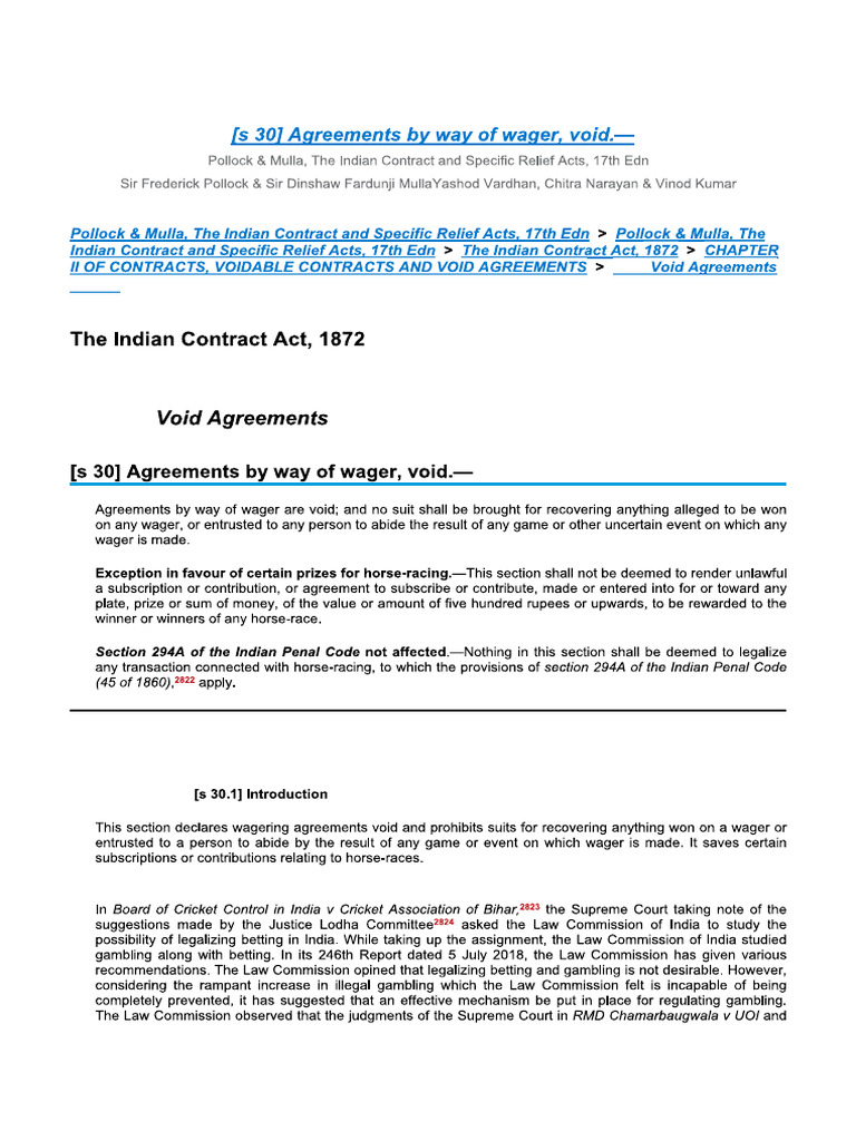 Section 30 Commentary | PDF