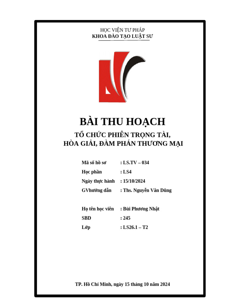 Bài Thu Ho CH LS TV 034 - BPN | PDF