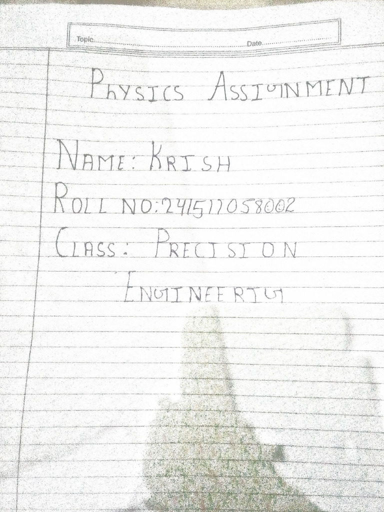Physics Assignment No 1 | PDF