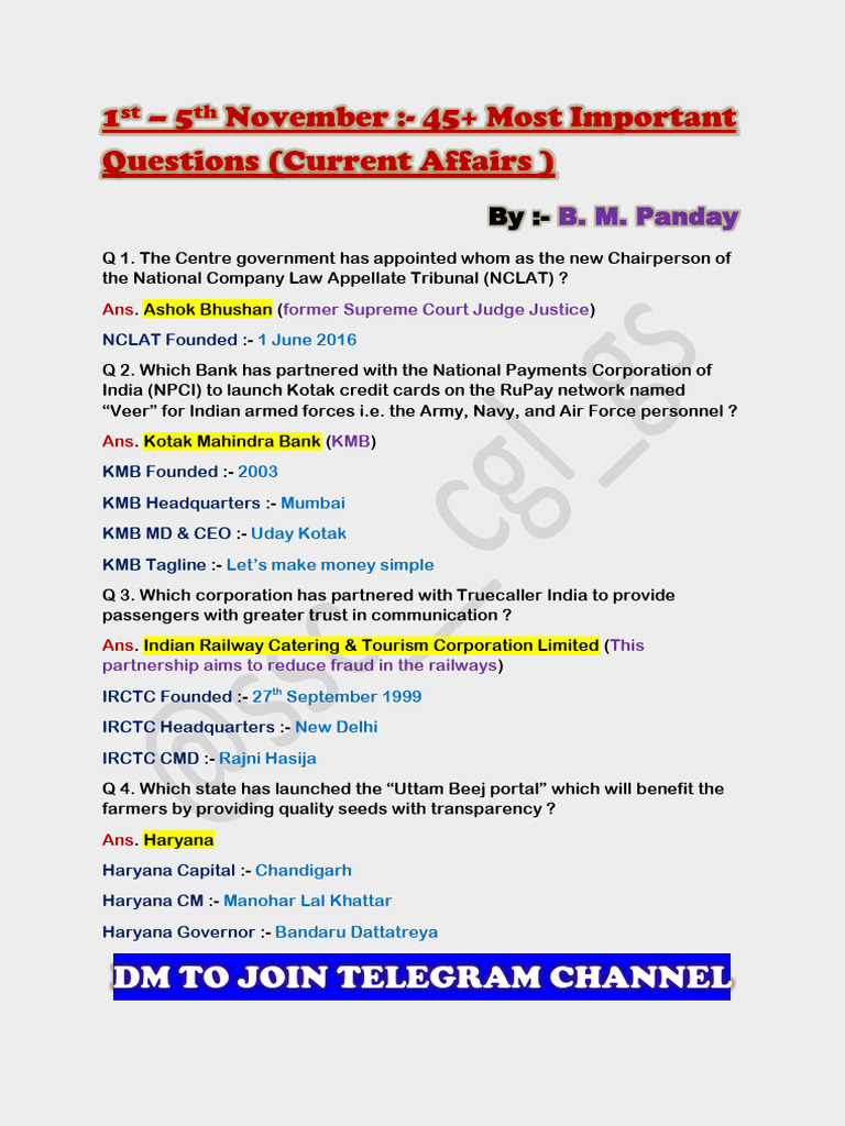 1st - 5th November | PDF