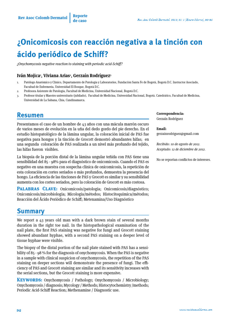 Manuelg,+12+Onicomicosis Con Reaccion Negativa a La Tincion Con Acido ...