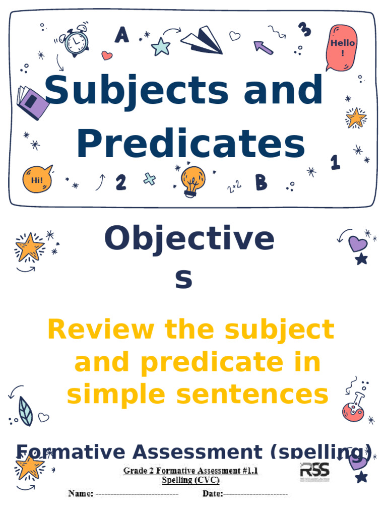 Day 1 Review and Apply Subject and Predicate | PDF