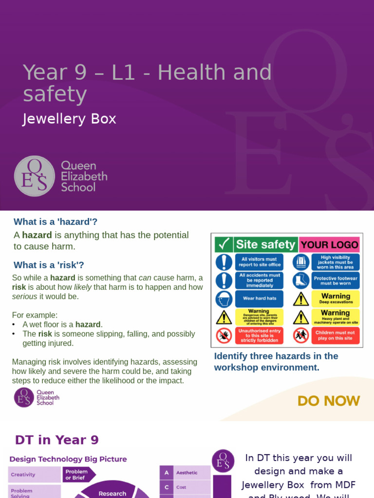 Year 9 Health and Safety in DT | PDF
