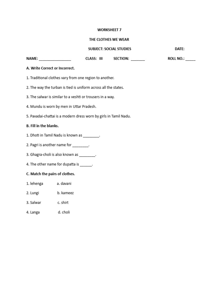 Worksheet 7 | PDF