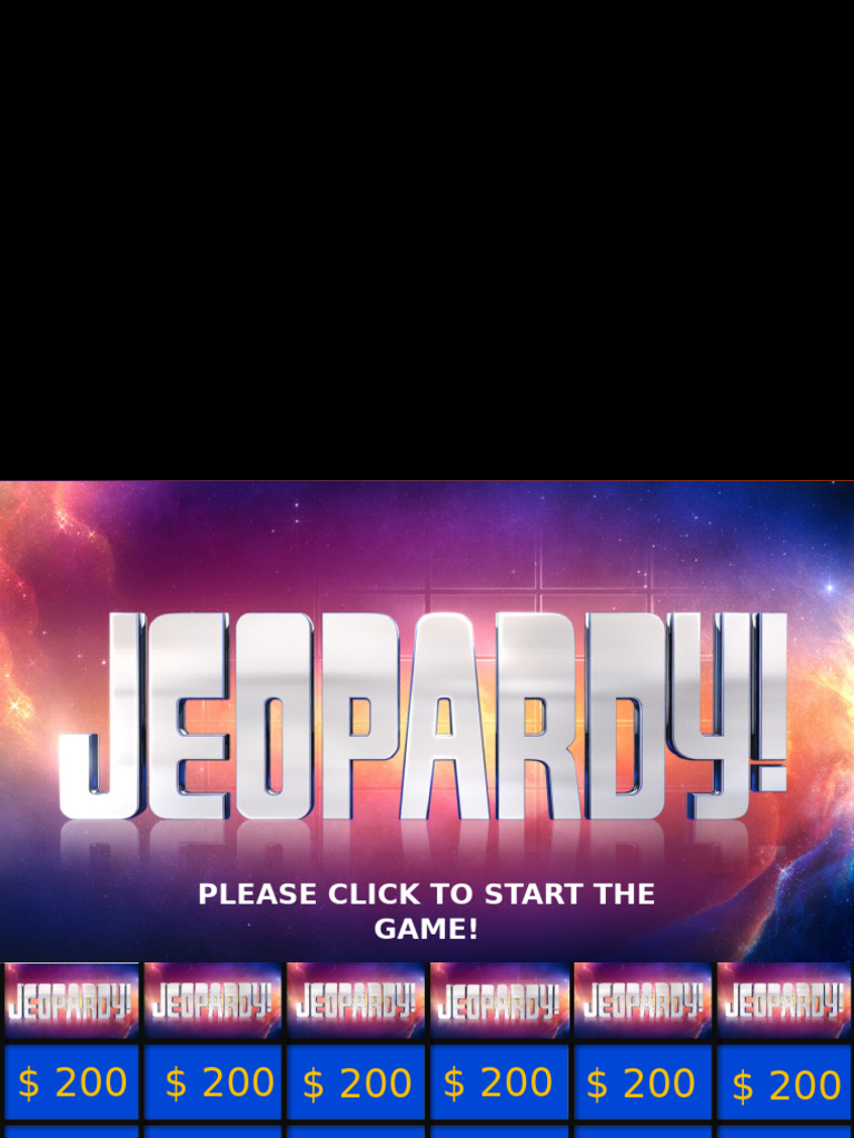 Jeopardy Template by SlideLizard 1 | PDF