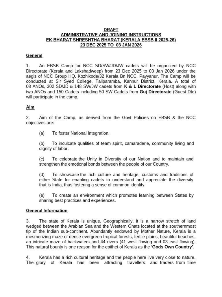 Aji Kerala Ebsb II 2025-26 | PDF