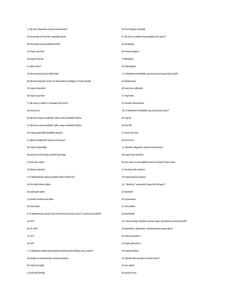 Ob-Havo Dega-WPS Office | PDF