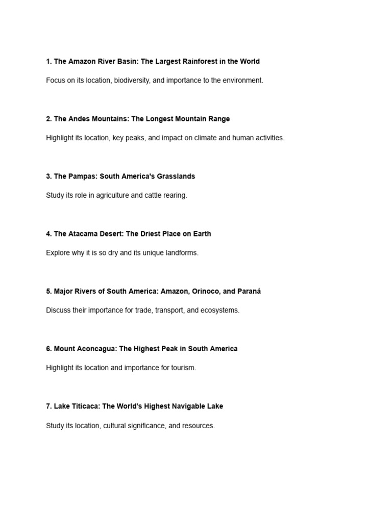 Grade VI Geography Case Study Topics | PDF