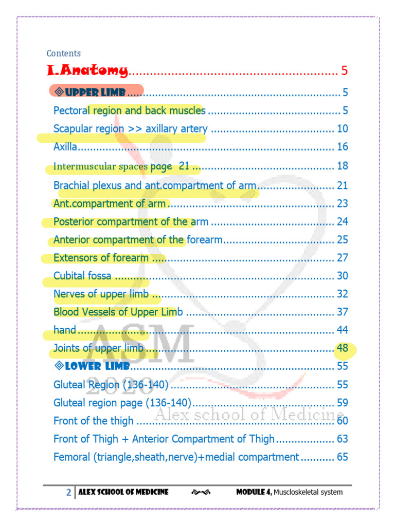 Musculoskeletal System Module Overview | PDF | Arm | Thumb