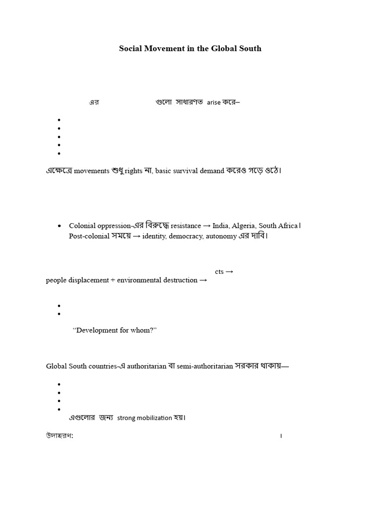 Social Movement in The Global South | PDF | Decolonization | Political ...