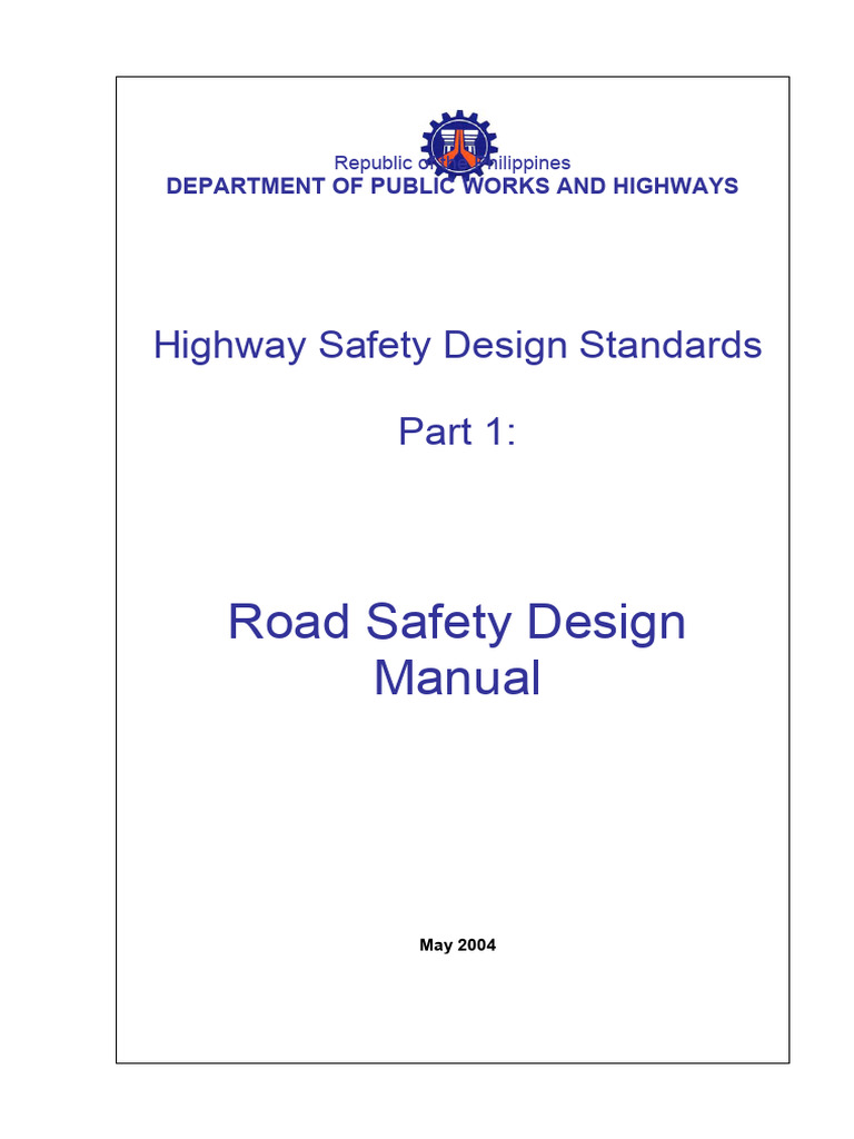 Road Safety Design Manual Philippines | PDF | Traffic | Road Traffic Safety
