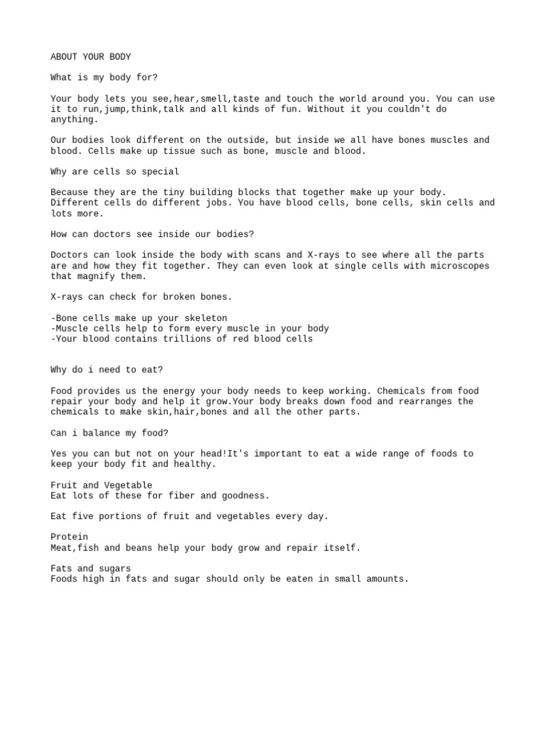 ABOUT YOUR BODY by Danielle Fernandes | PDF