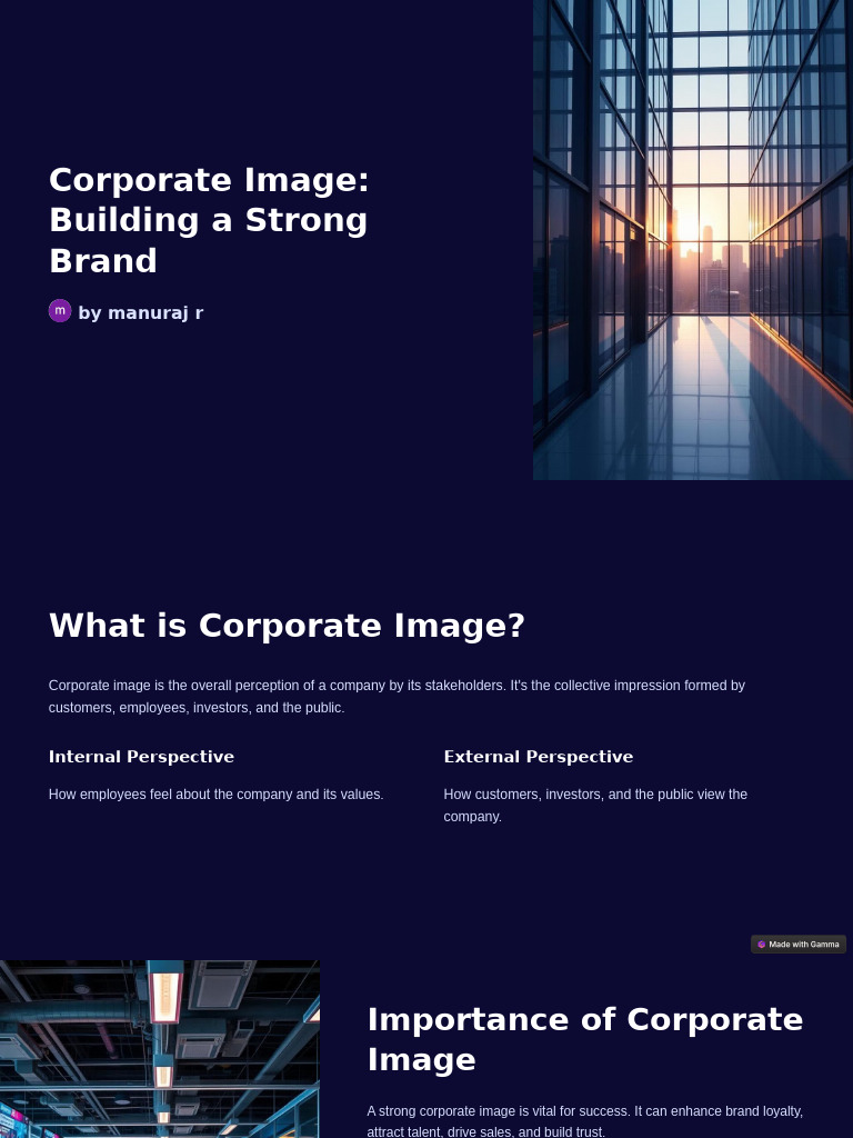 Corporate Image Building A Strong Brand | PDF | Brand | Business