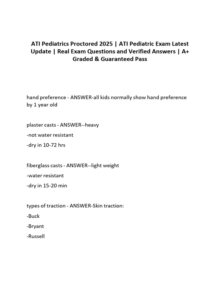 Ati Pediatrics Proctored | PDF | Meningitis | Diarrhea