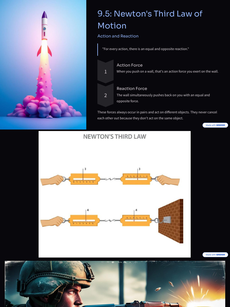 Newton's 3rd Laws of Motion | PDF