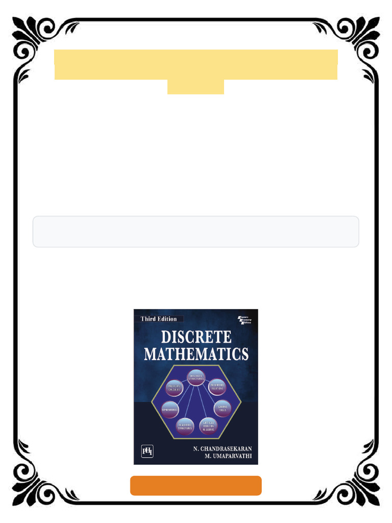 Discrete Mathematics 3rd Edition N. Chandrasekaran ebook full bonus ...
