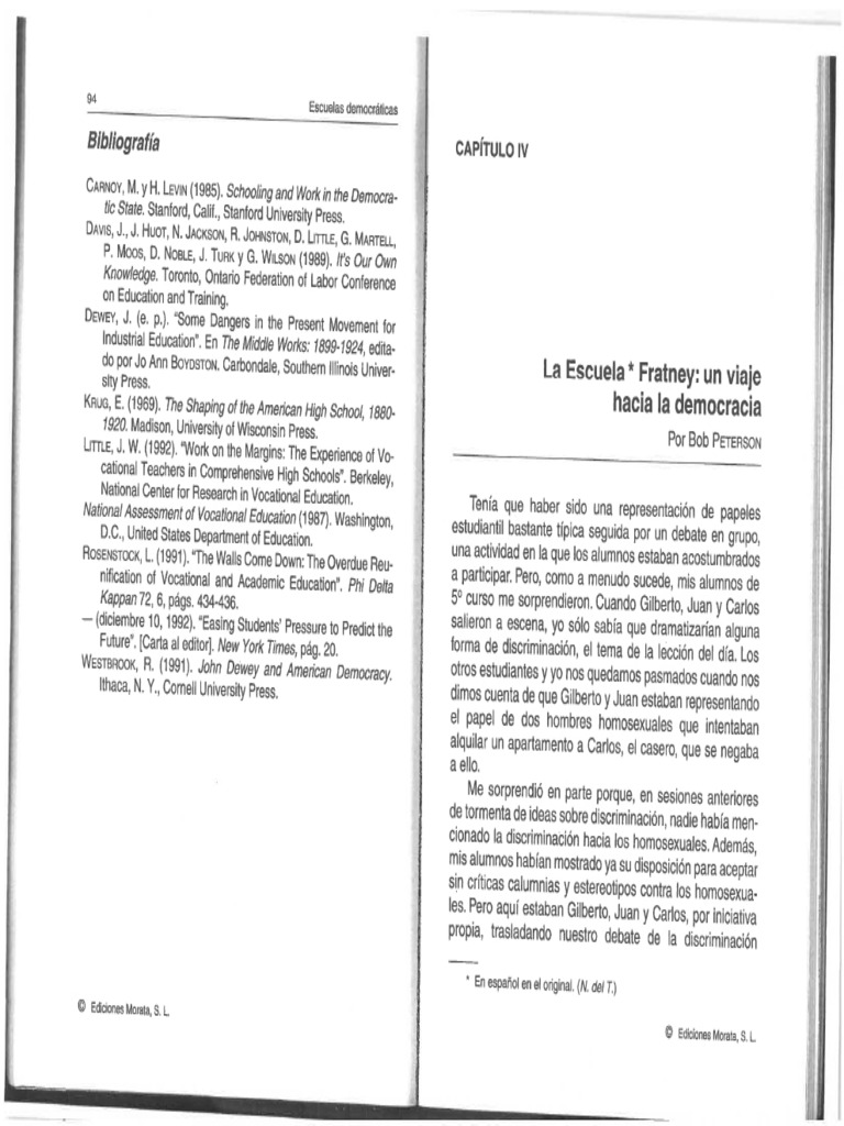 La Escuela Fratney | PDF