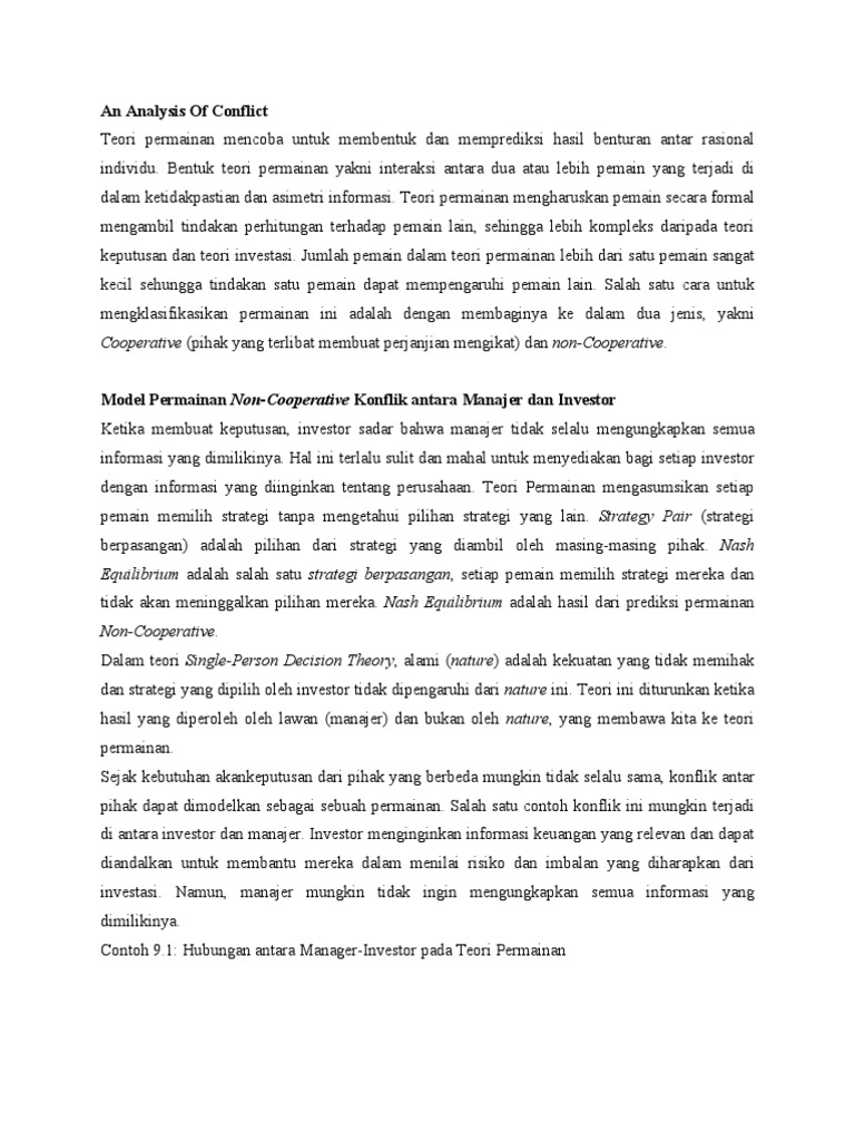 Teori Permainan Mencoba Untuk Model Dan Memprediksi Hasil Dari Konflik ...
