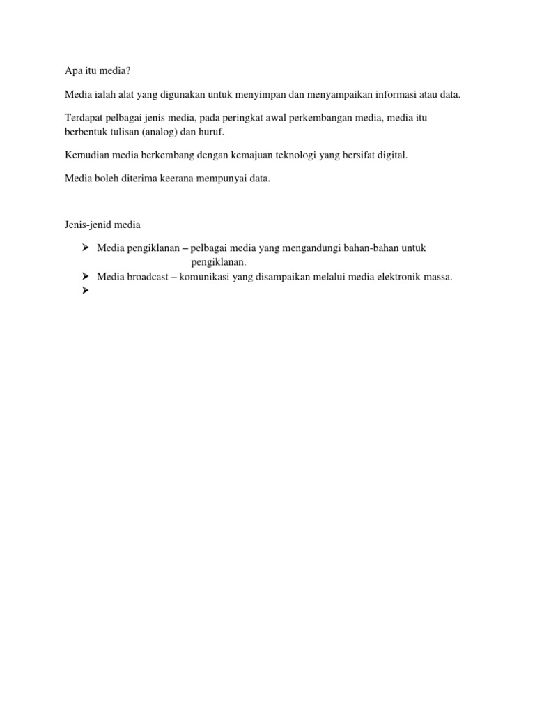 Apa Itu Media | PDF