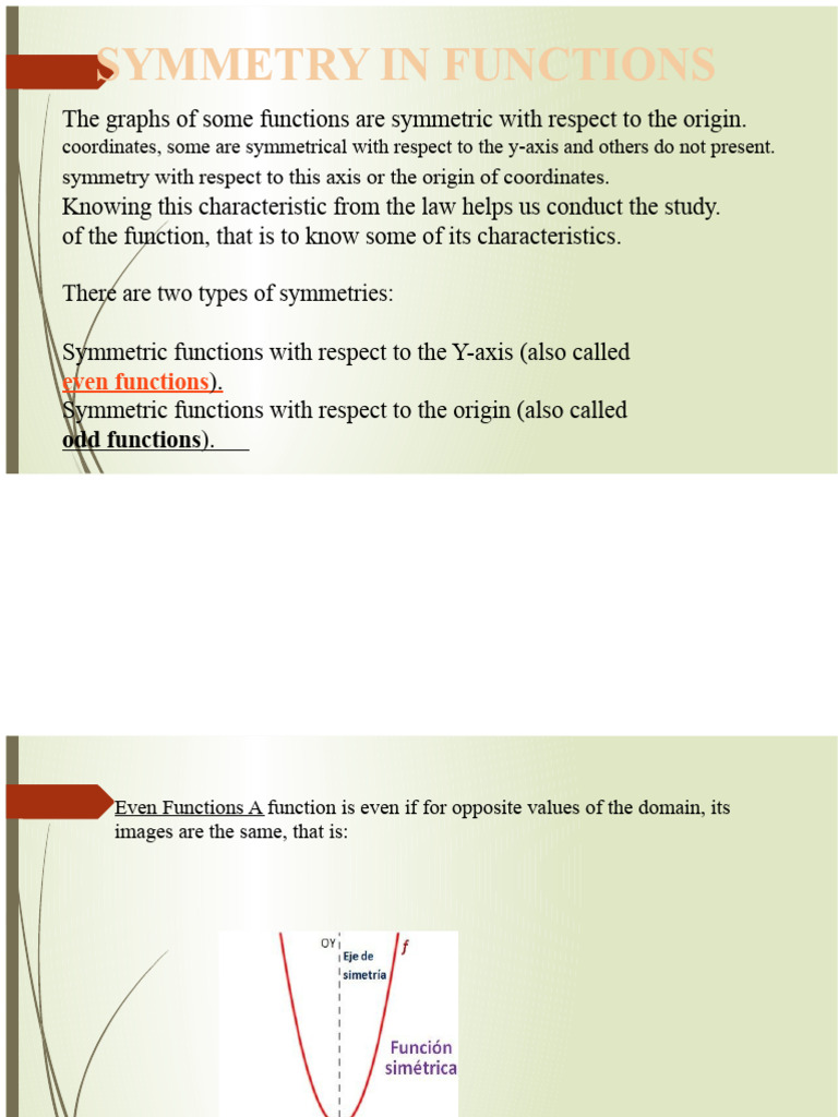 SYMMETRY OF FUNCTIONS | PDF