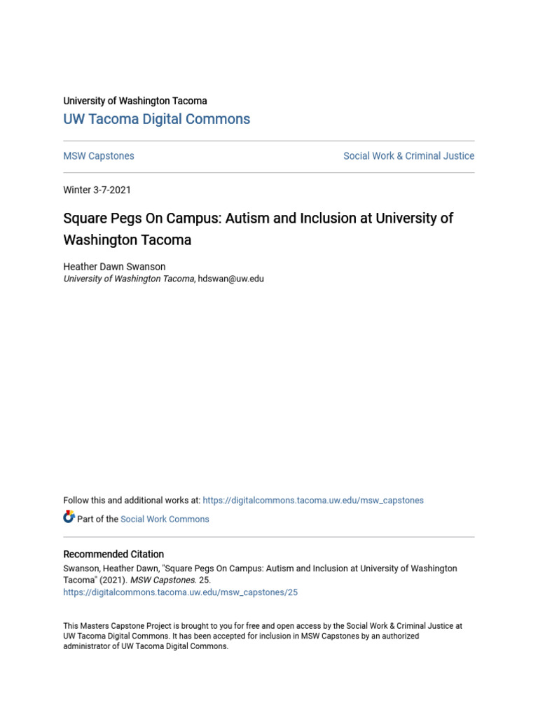 Square Pegs On Campus - Autism and Inclusion at University of Wash ...