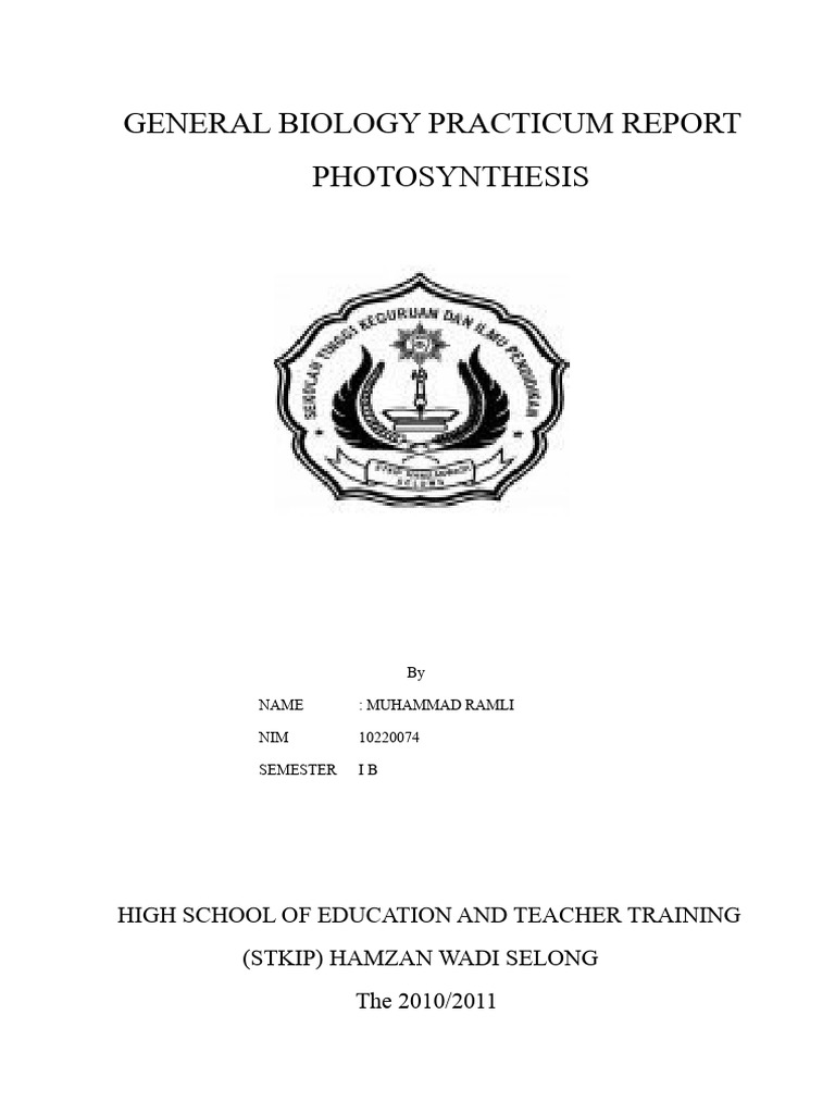 Photosynthesis Practicum Report | PDF | Photosynthesis | Biology