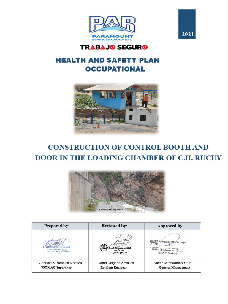 SSO PLAN - CONSTRUCTION OF CONTROL BOOTH AND GATE IN LOADING CHAMBER ...