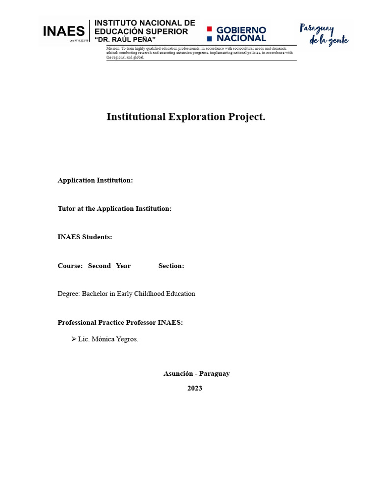 DRAFT EXAMPLE OF THE EXPLORATION PROJECT 2° 3rd semester 2021 | PDF ...