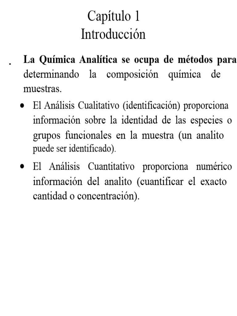 Métodos de Química Analítica y Calibración | PDF | Química analítica ...